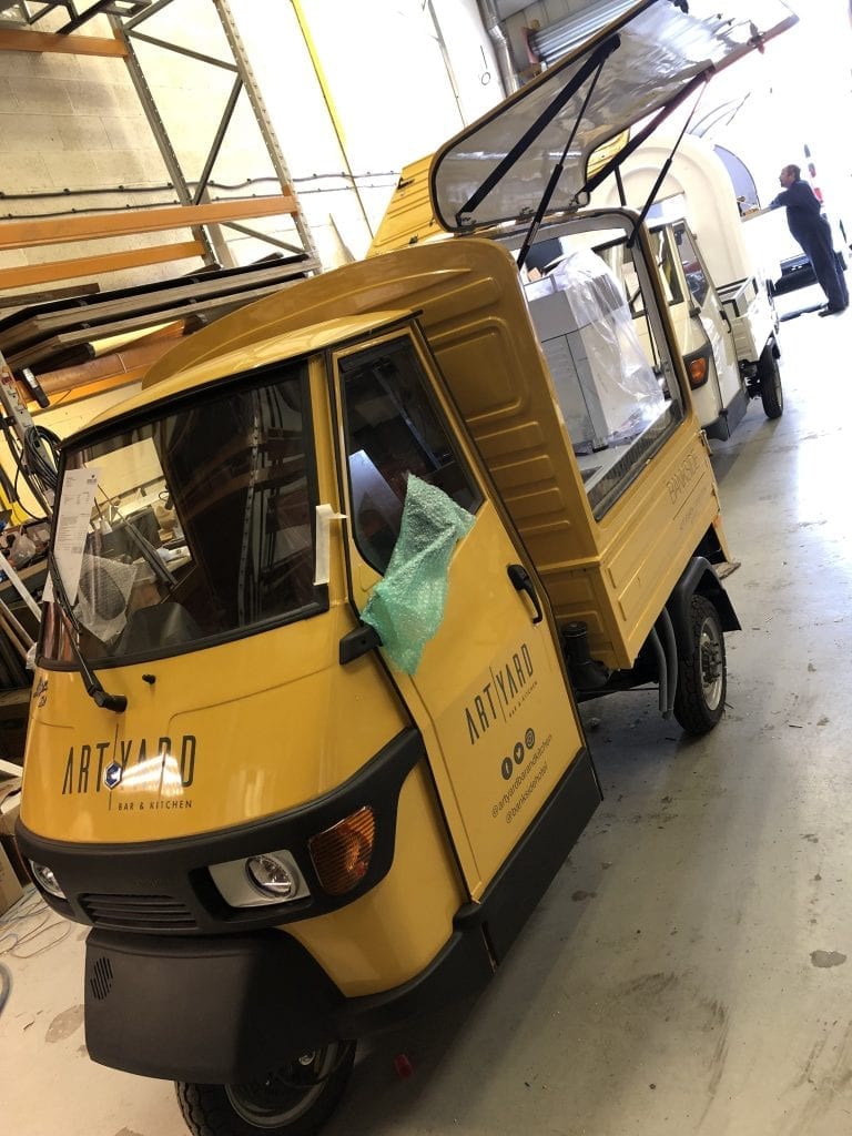 Piaggio APE 50 mobile coffee van heads to London - Coffee Latino