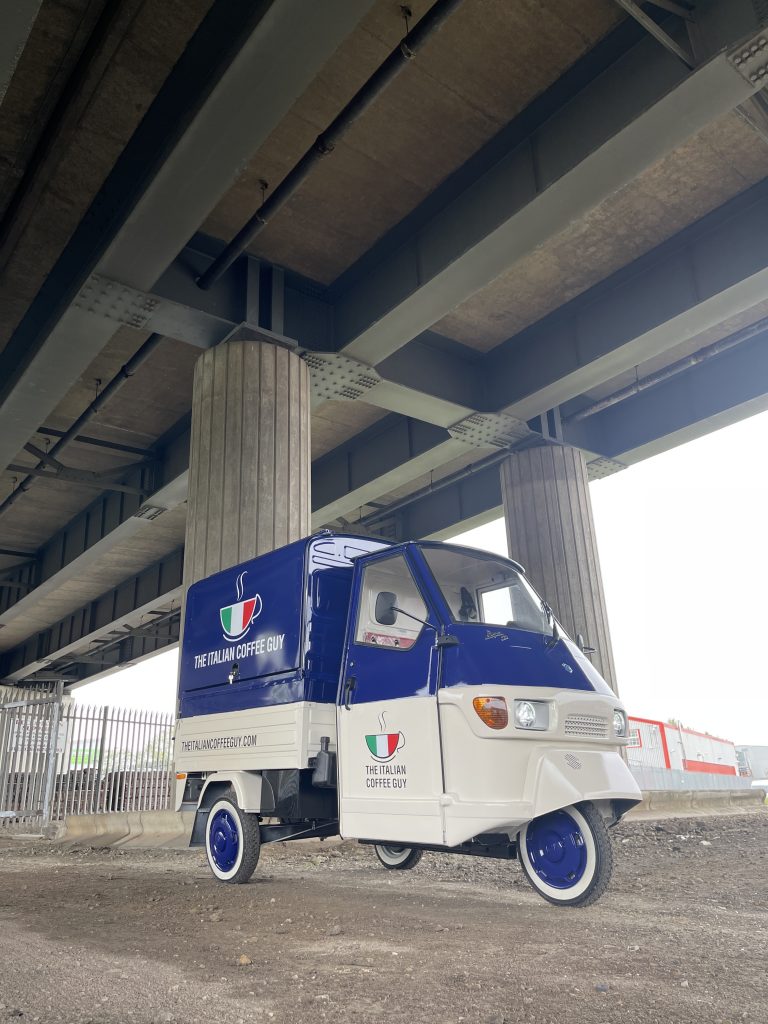 The Italian Coffee Guy gets a Piaggio APE 50 coffee van - Coffee Latino